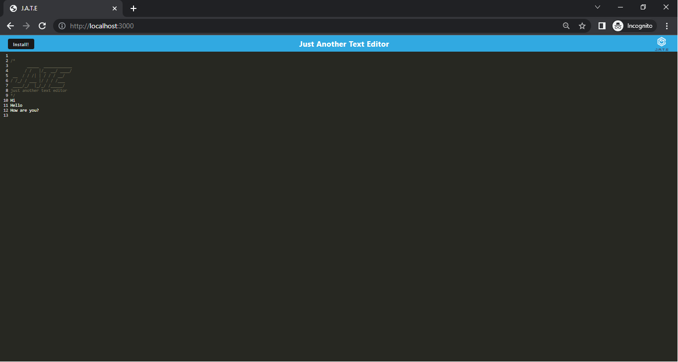 Progressive Web Applications (PWA): Text Editor | PWAtexteditor